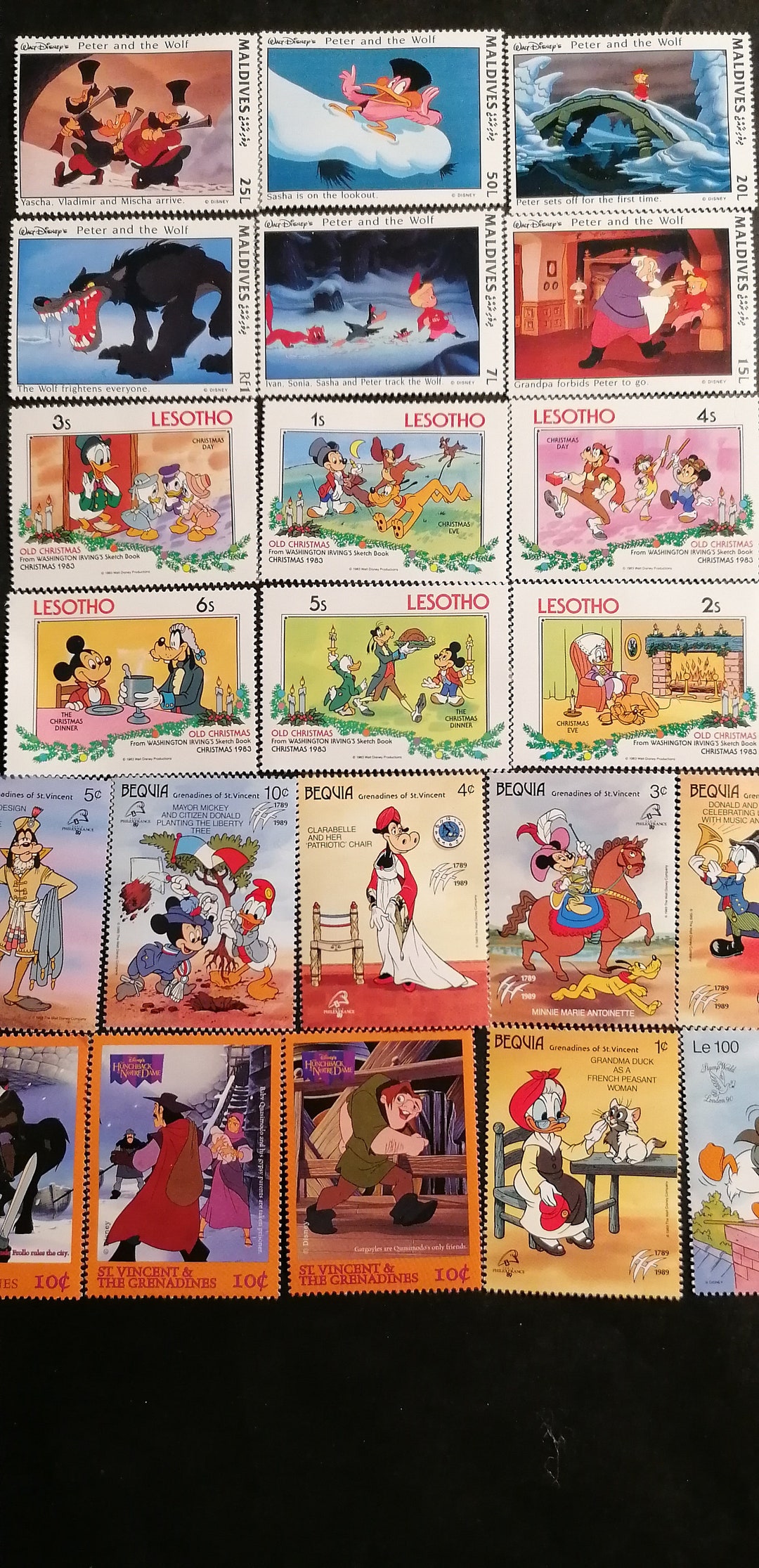 Postage Stamps. Walt Disney Postage Stamps, World MIX. Philately. - Etsy