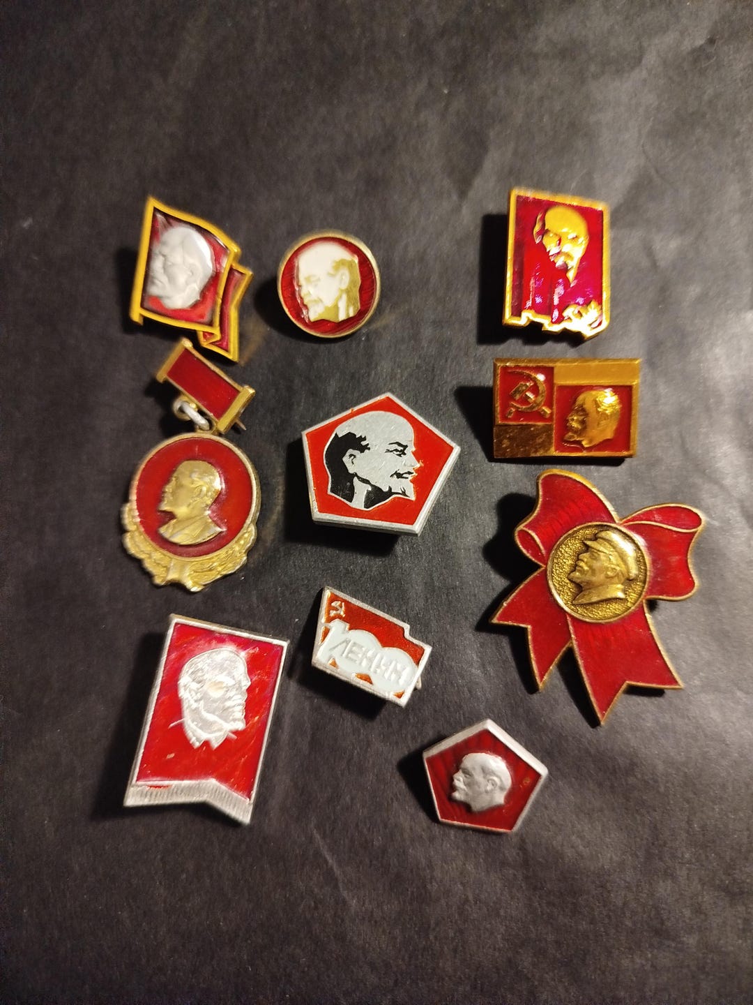 Vintage Metal Soviet Lenin Pins. Soviet Propaganda Pins. - Etsy