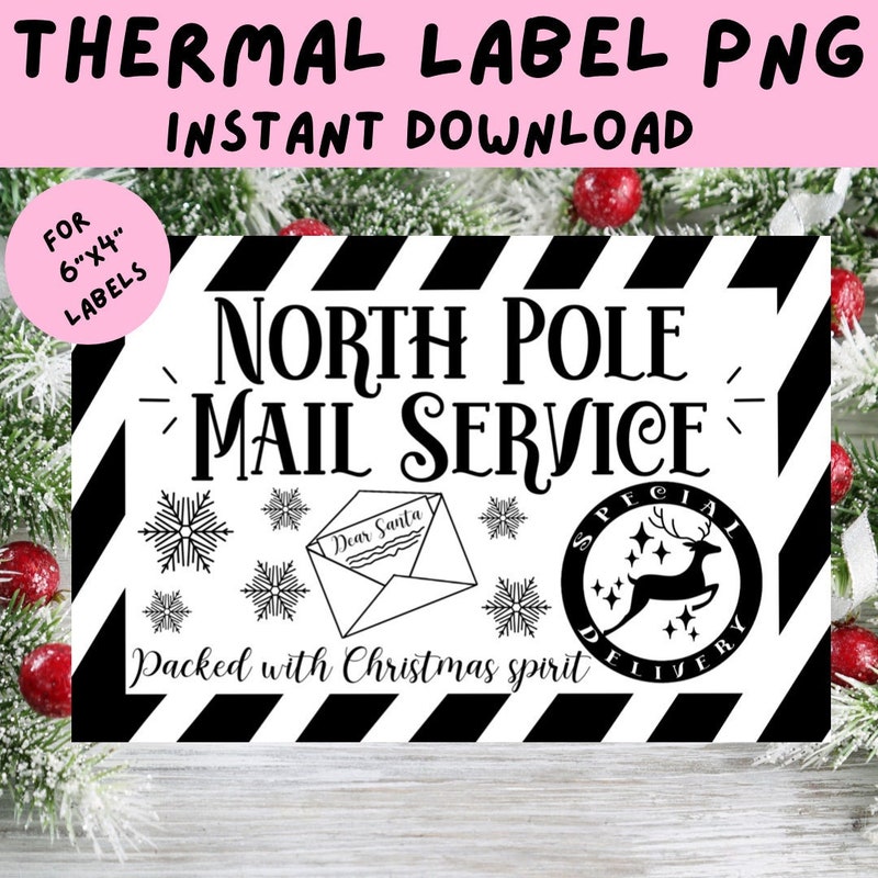 Christmas Shipping Label File - Etsy