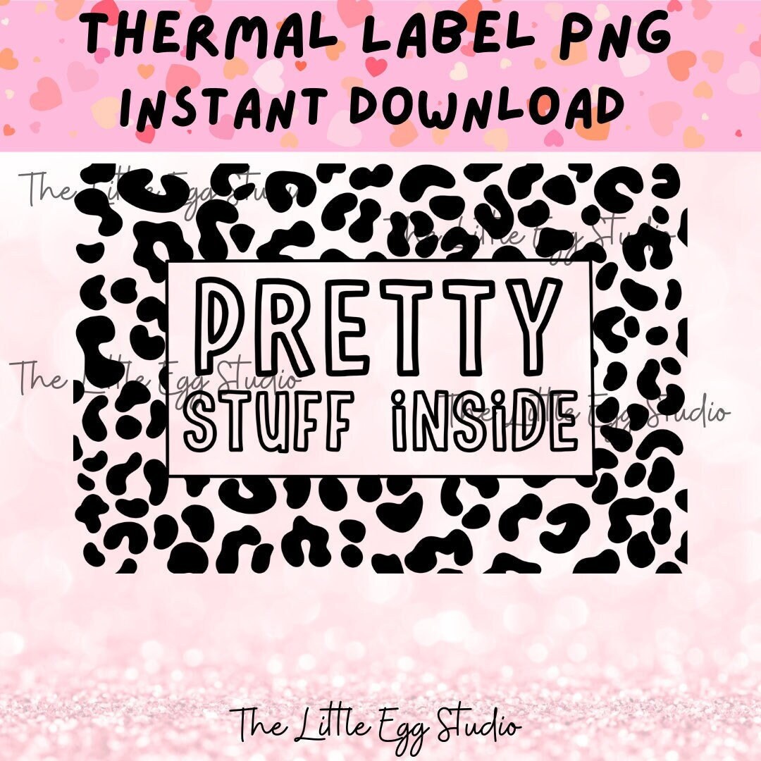 Thermal Label PNG, Leopard Print Labels, Thermal Sticker PNG, Labels ...