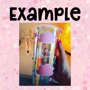 Keep Dreaming SVG, No Hole Cold Cup SVG, Pastel Clouds Cold Cup Svg ...