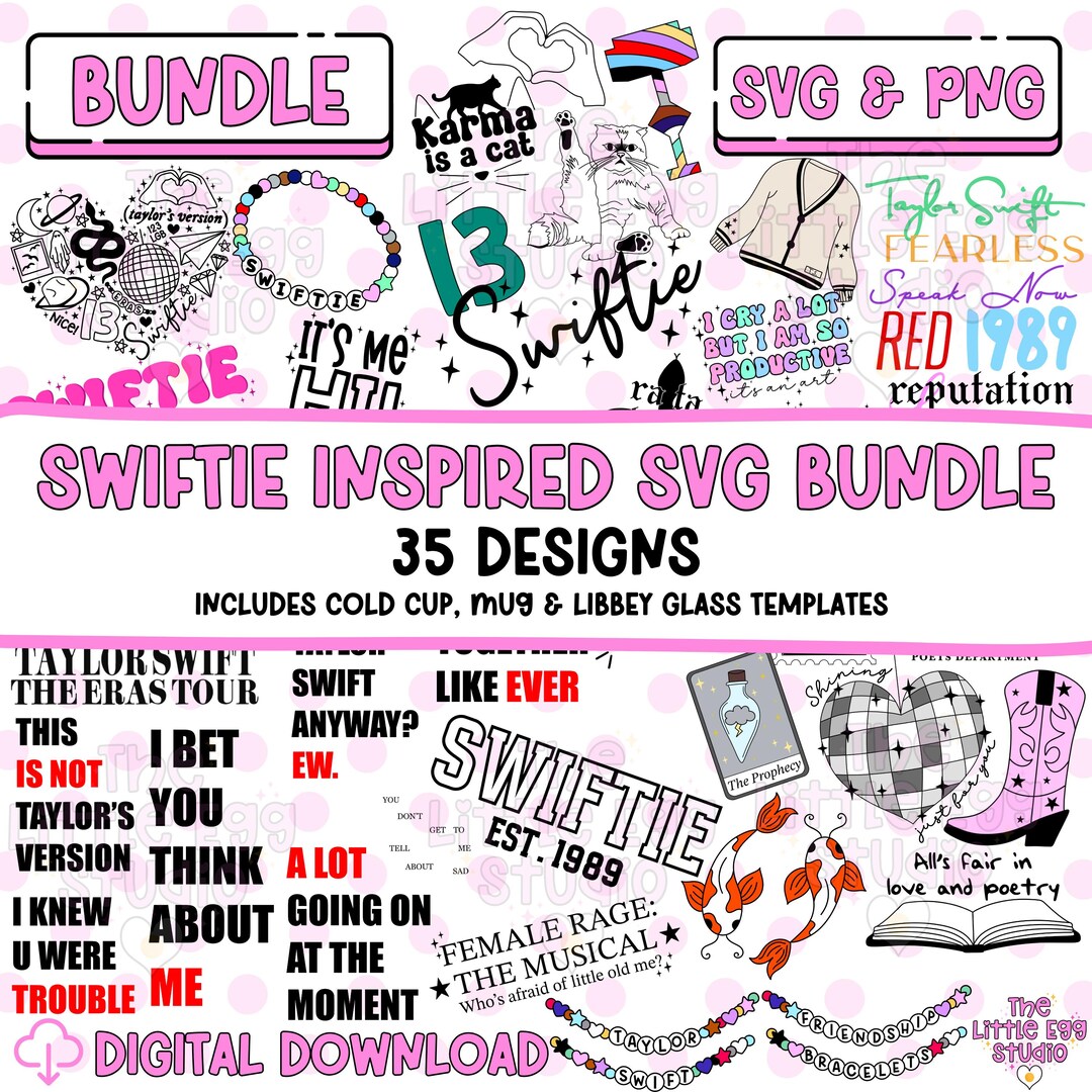 Swift SVG Bundle, Taylor SVG Bundle, Eras SVG Bundle, Popstar SVG ...