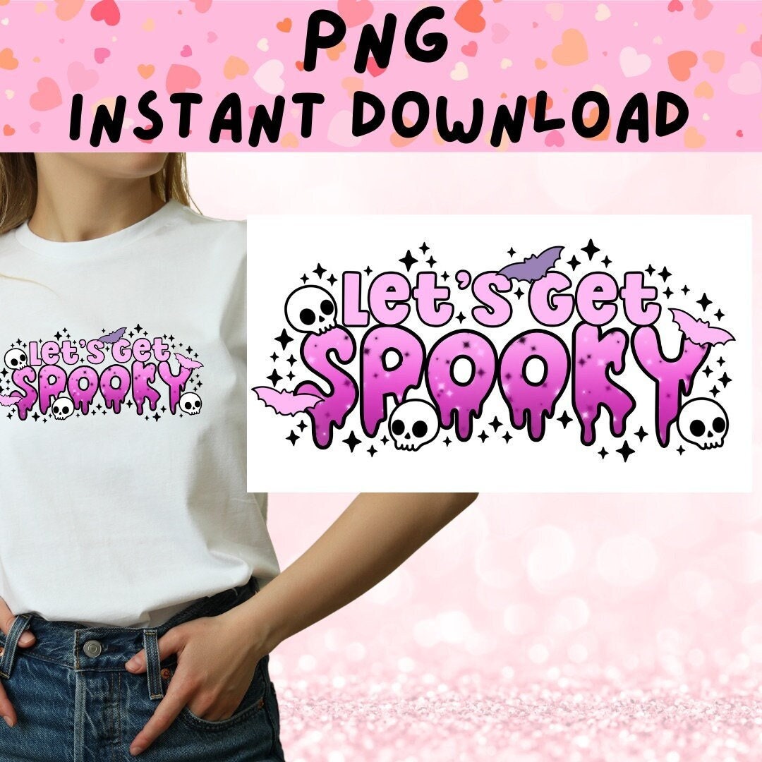 Let’s Get Spooky PNG, Pink Halloween PNG, Spooky PNG, Spooky Pastel Png ...