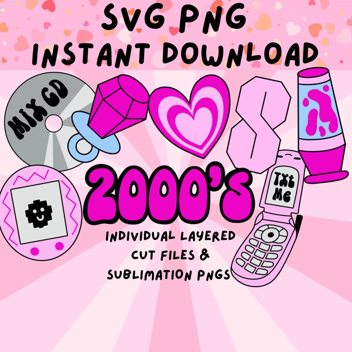 Retro SVG Bundle Y2K Aesthetic Svg & Png Bundle 2000s Svg - Etsy UK