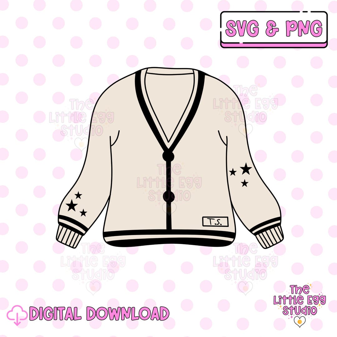Cardigan SVG, Swift Svg, Taylor Svg, Layered Cutting File for Cricut ...