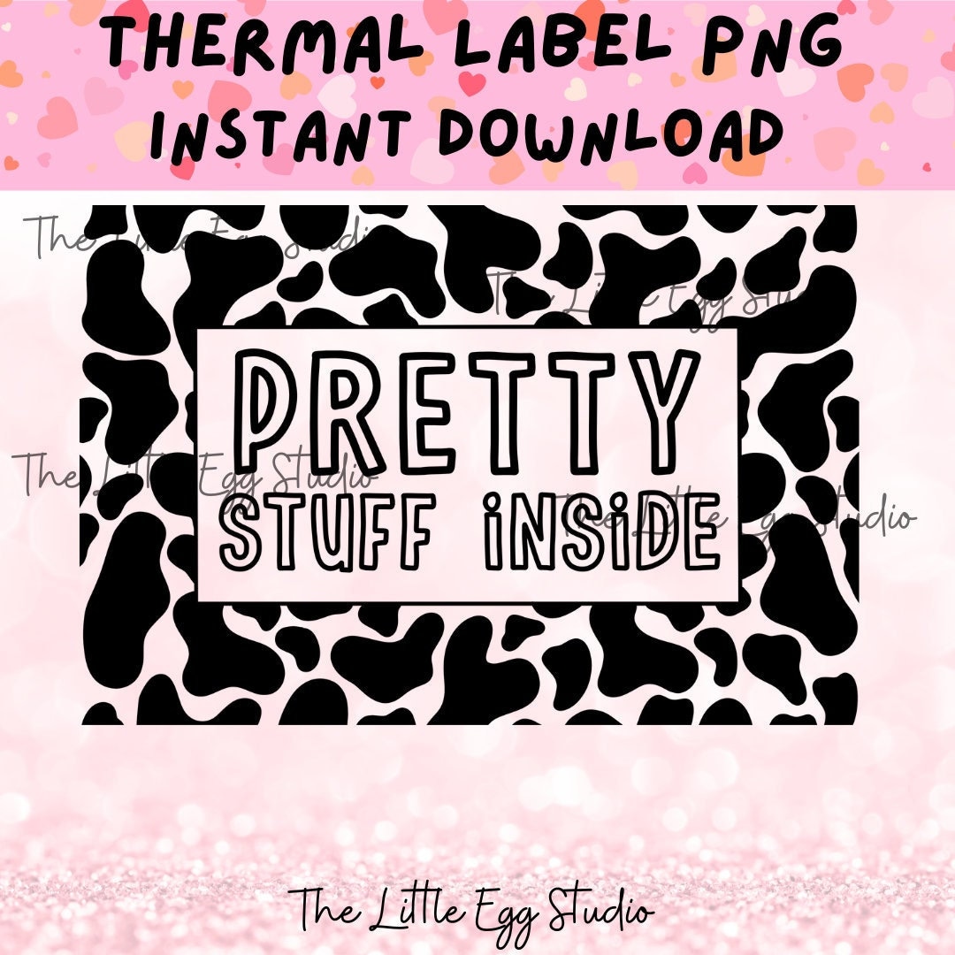 Thermal Label PNG, Cow Print Labels, Thermal Sticker PNG, Labels for ...