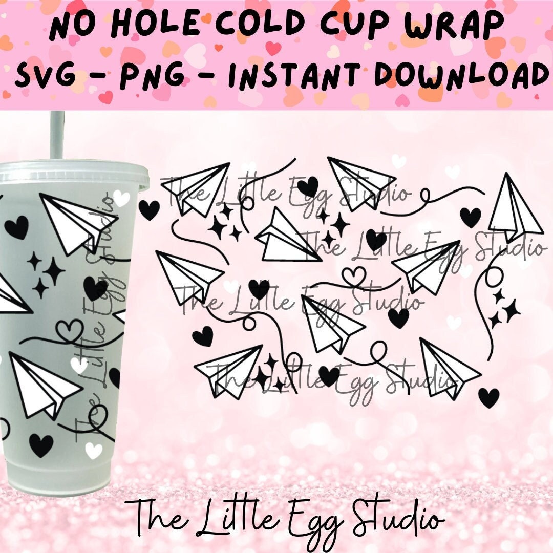 Paper Airplanes SVG Paper Planes Svg No Hole Cold Cup Svg - Etsy Australia