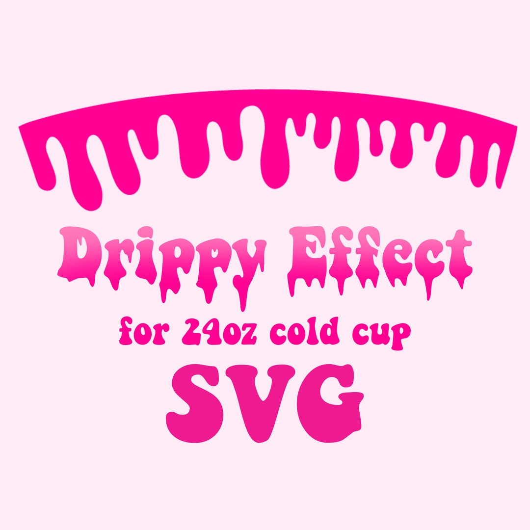 Blood Dripping SVG 24oz Cold Cup, Donut Drip Wrap for Starbucks Cup ...