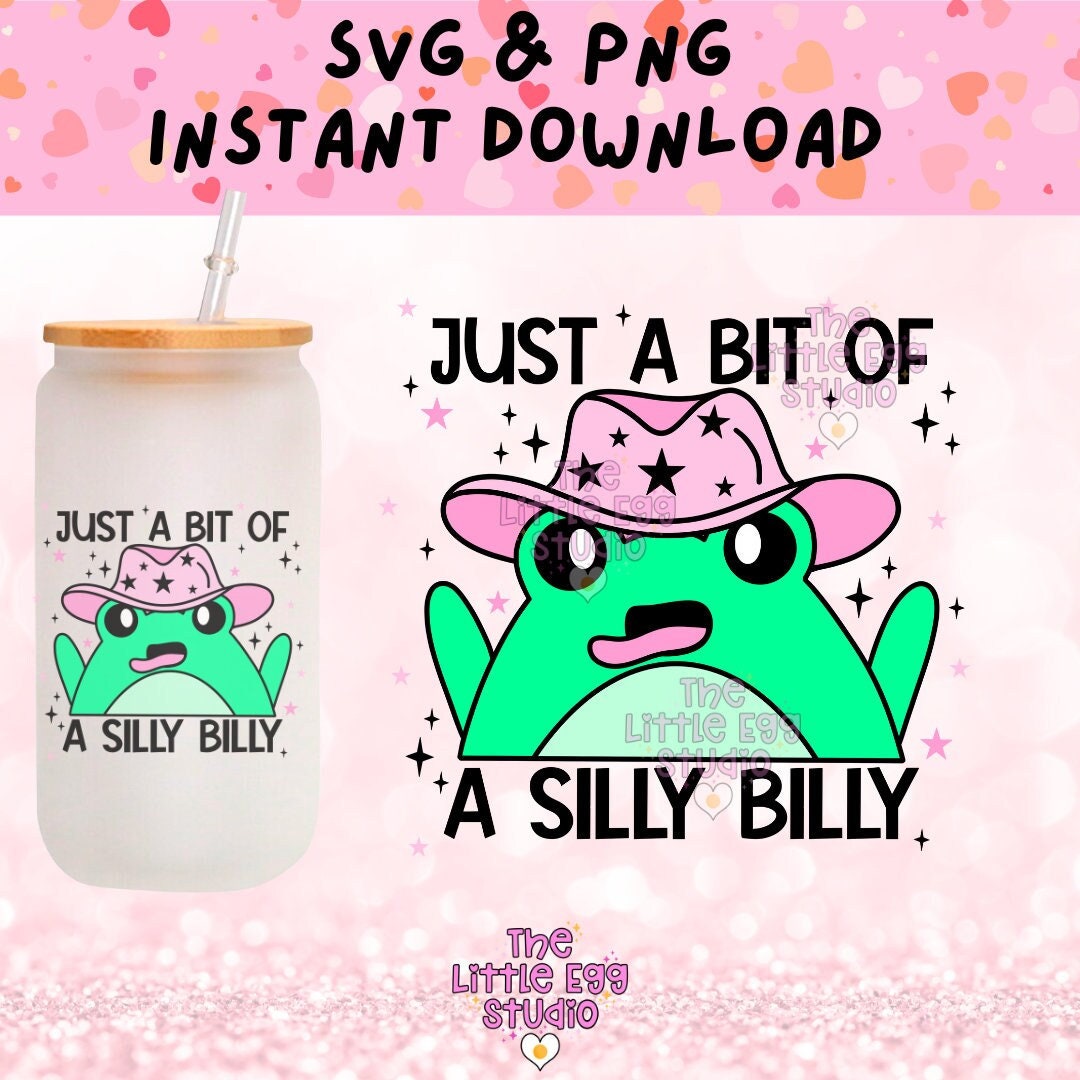 Silly Billy SVG, Fumny Frog Svg Design, Cowboy Frog Svg, Layered ...