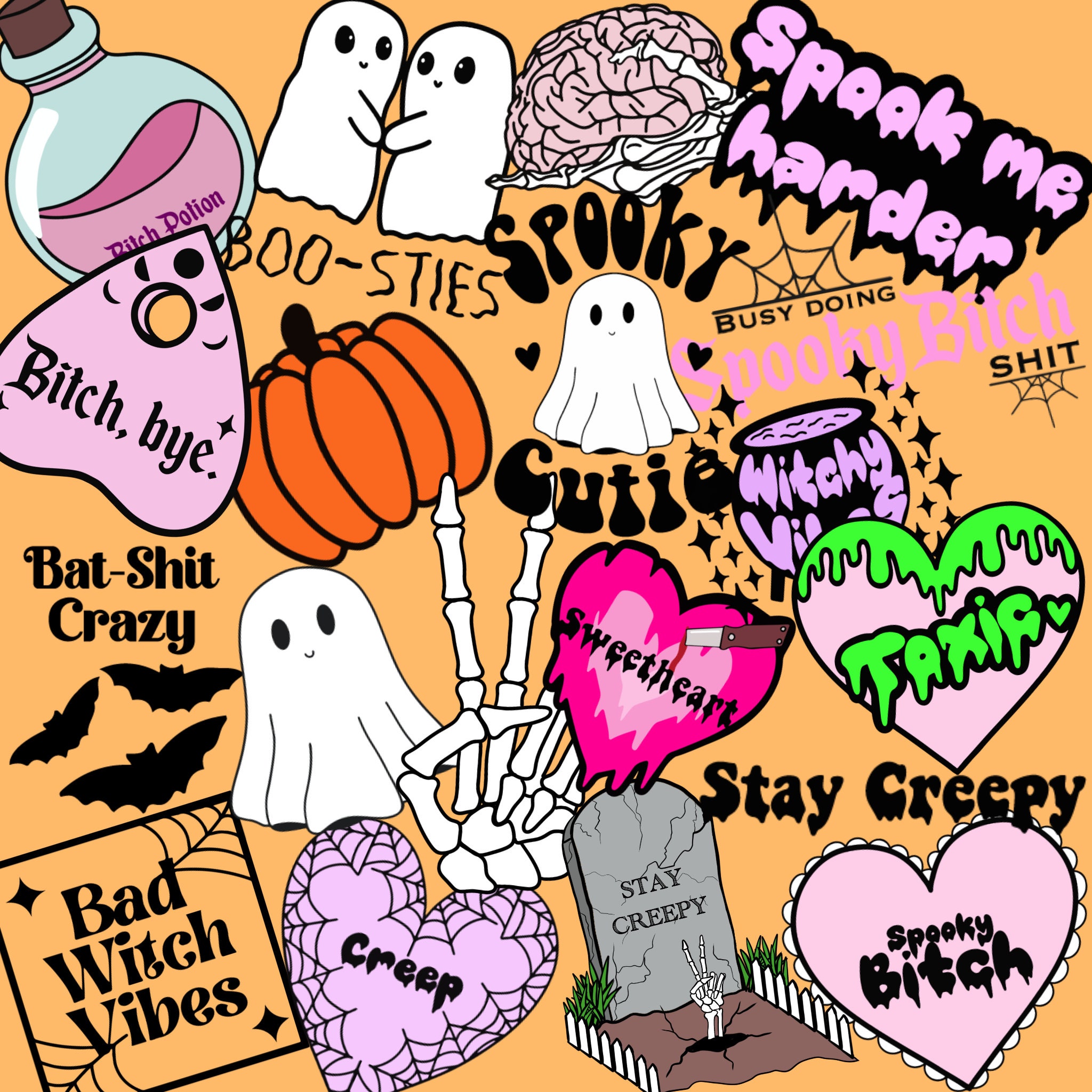 Halloween Svg Bundle Spooky Svg Bundle Creepy Svg Bundle - Etsy