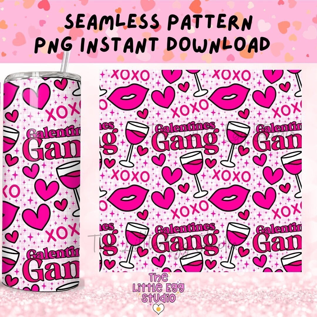 Galentines Gang PNG, Galentines Seamless Pattern, Valentines Day ...