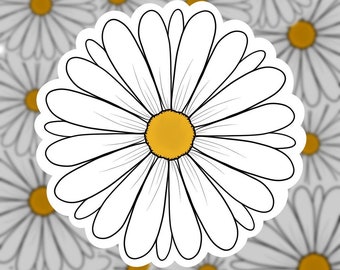 Daisy Flower Sticker | Etsy