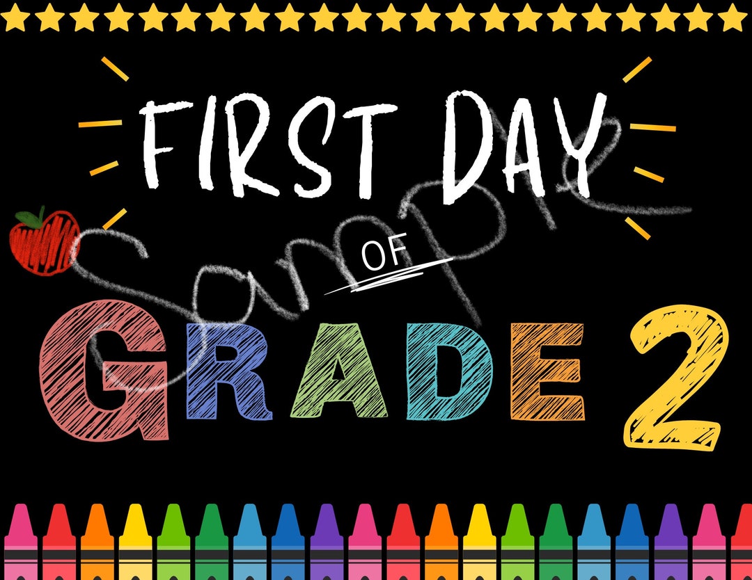 First Day of Grade 2 - Etsy