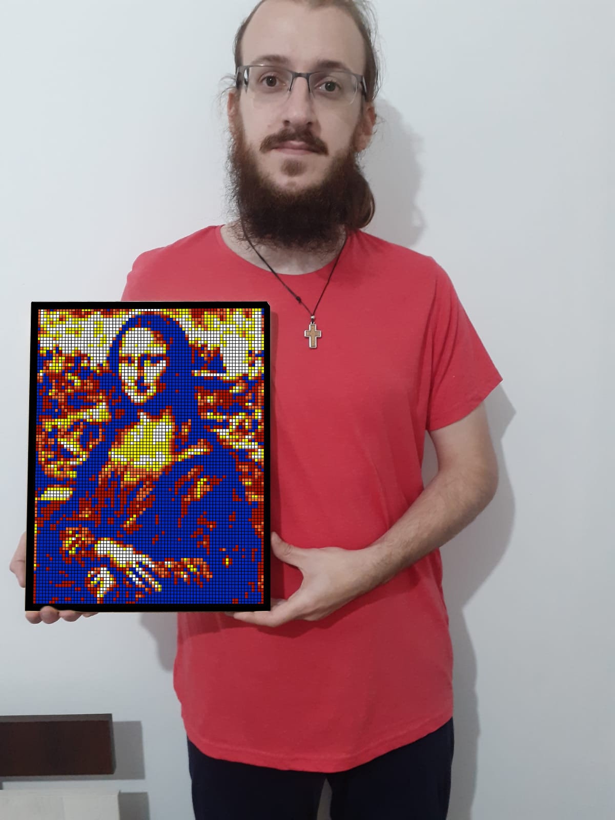 Mona Lisa Mosaic With 720 Rubik Cubes - Etsy