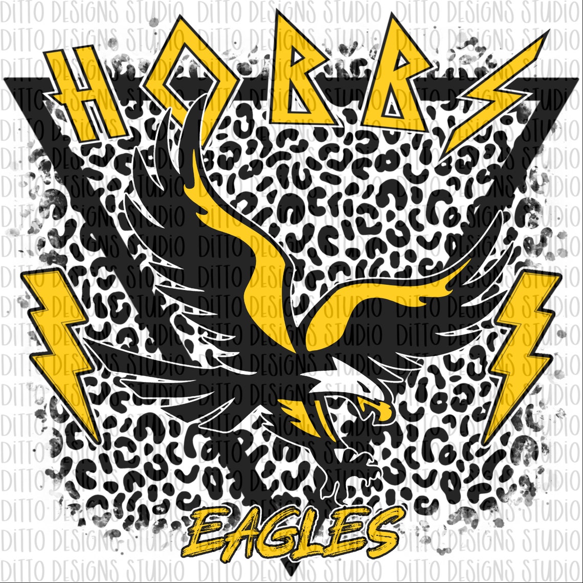Hobbs Eagles Mascot PNG Lightning Bolt Leopard - Etsy