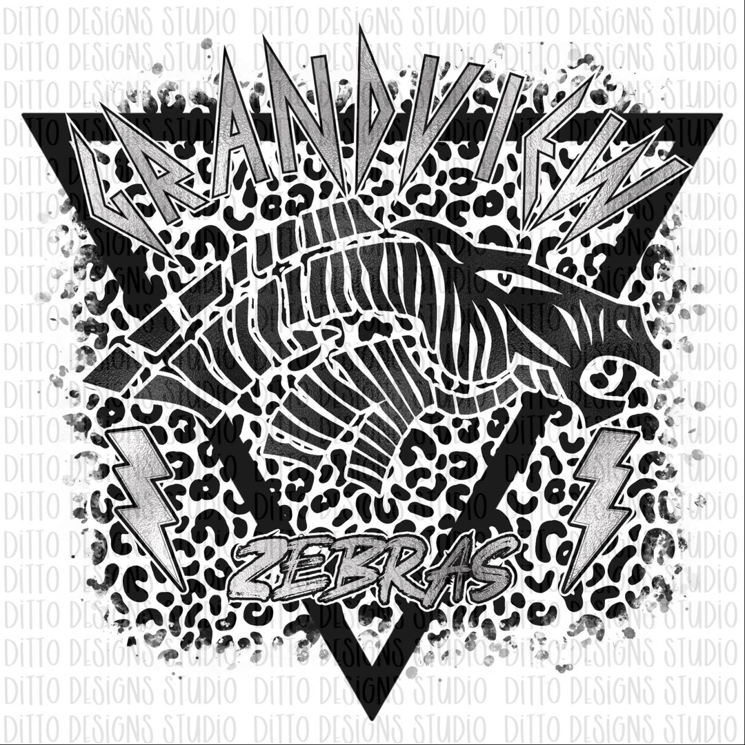 Grandview Zebras Mascot PNG Lightning Bolt Leopard - Etsy
