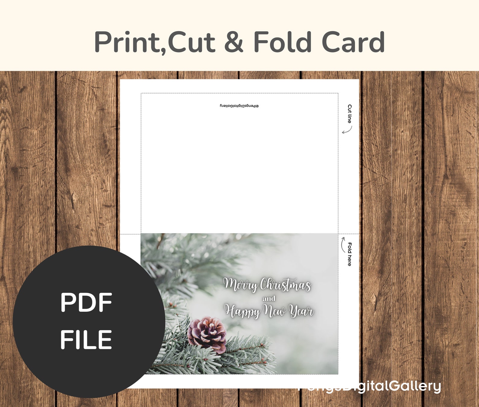 Christmas Printable Greeting Card, Festive Season,holiday Card,xmas ...