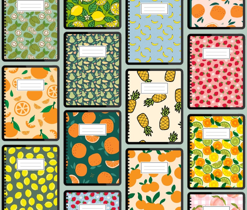 Fruit Digital Notebook Cover, Digital Planner Cover, Goodnotes Cover ...