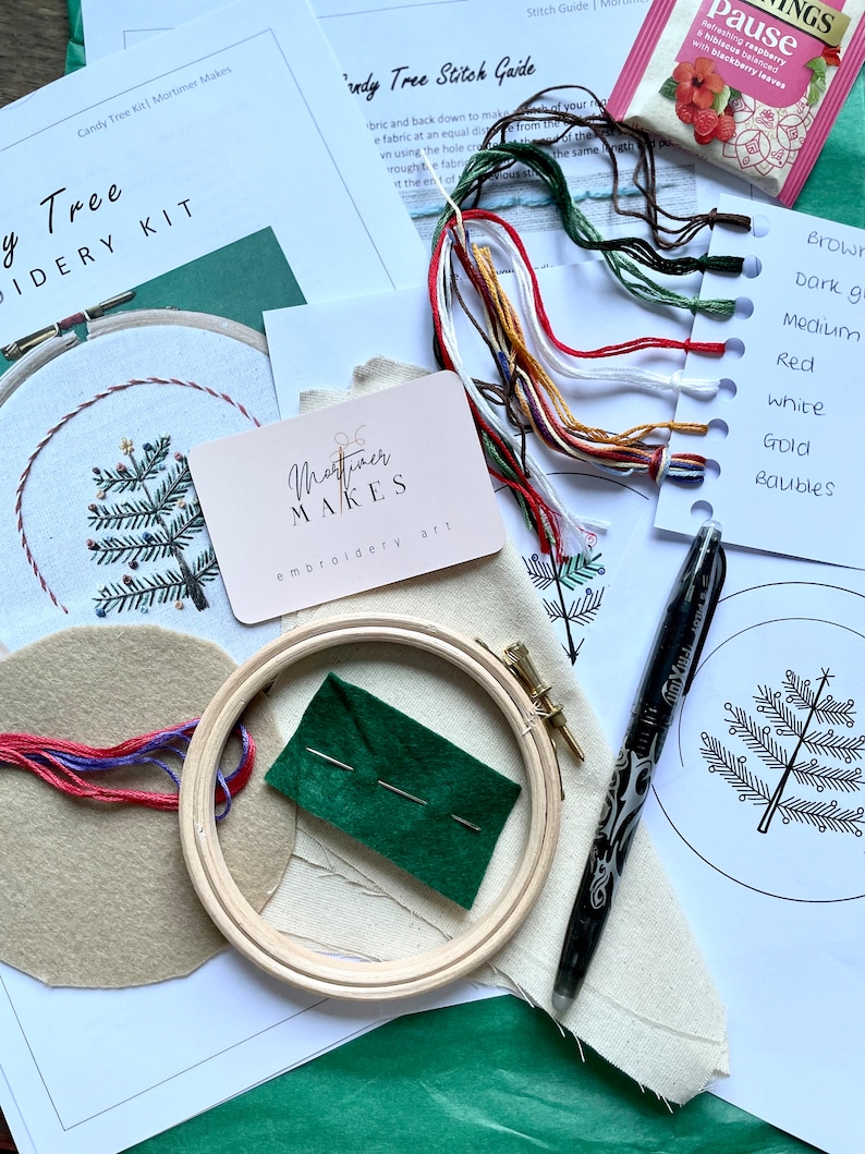 Candy Tree Embroidery Kit - Etsy