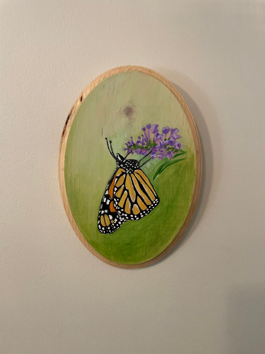 Monarch Butterfly Portrait Hand Painted on Wood - Etsy