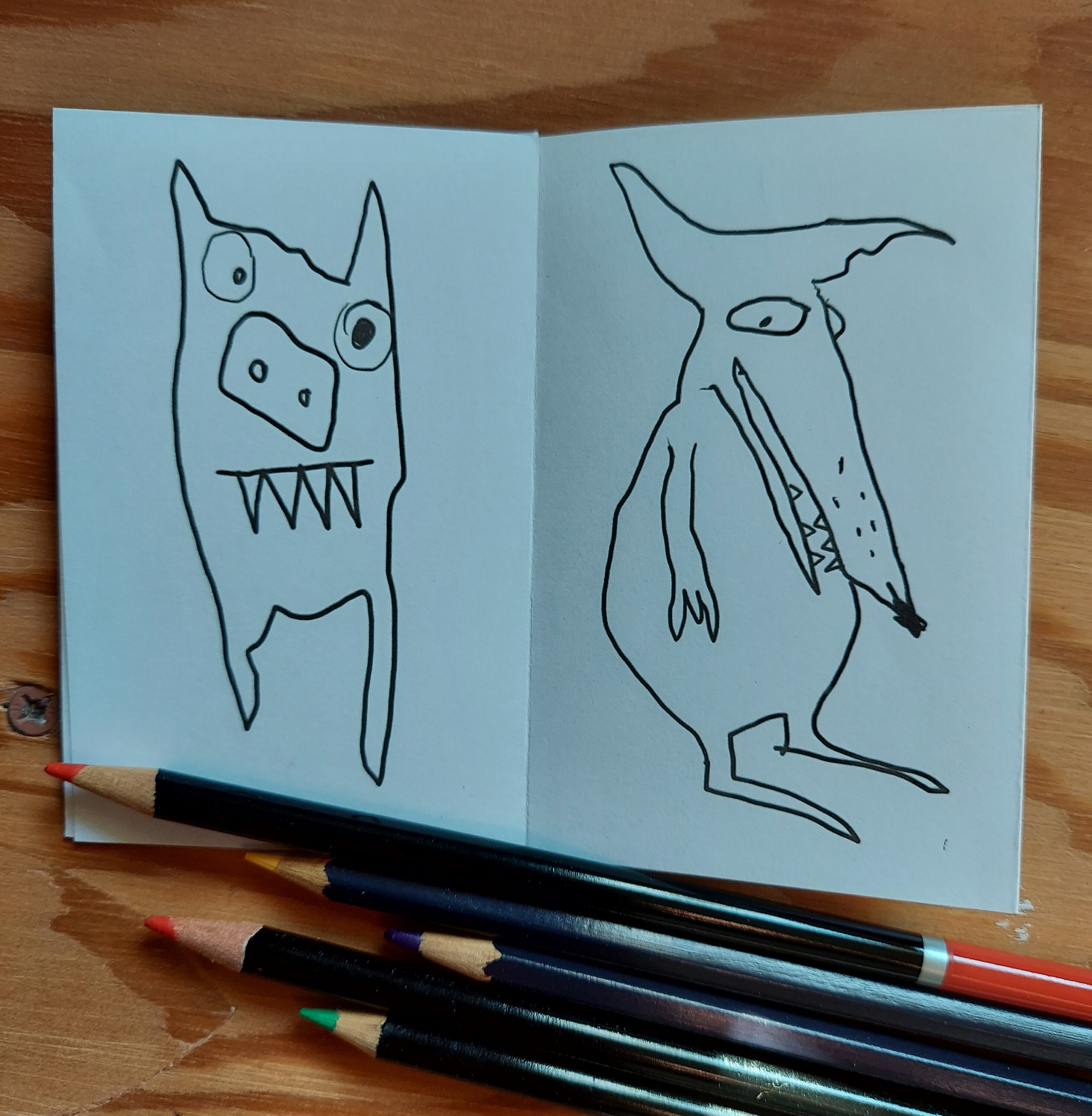 Monsters to Color Printable Mini-zine - Etsy