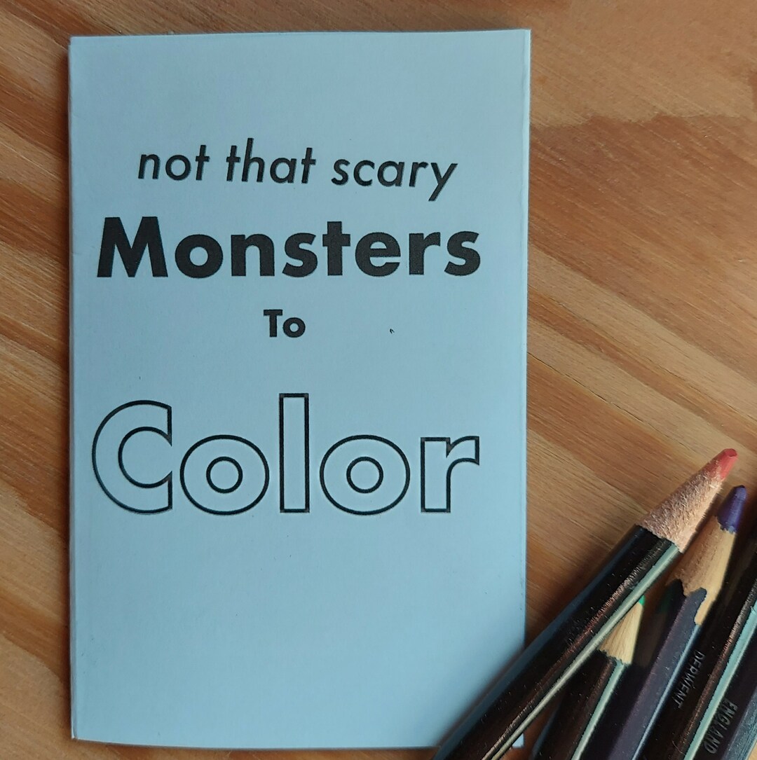 Monsters to Color Printable Mini-zine - Etsy