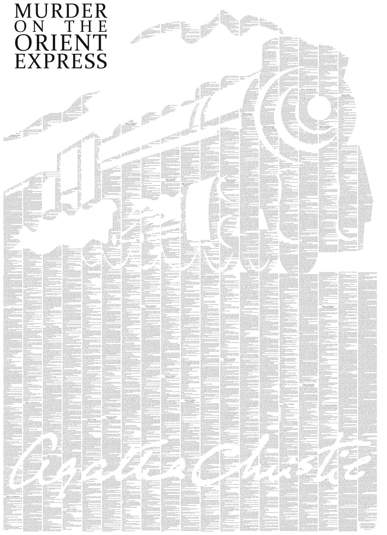Murder on the Orient Express Whole Book on One Page - Etsy