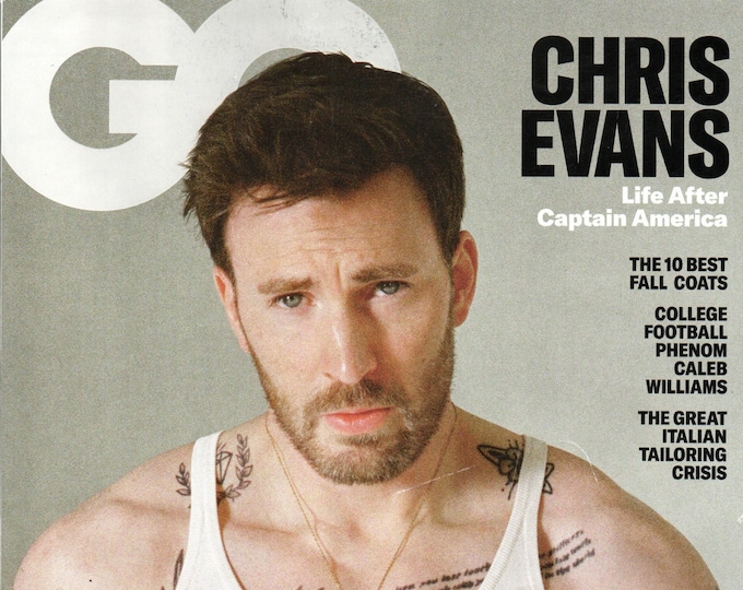 GQ Magazine October 2023 Chris Evans Pain Hustlers Caleb Williams Rashid Johnson Etsy