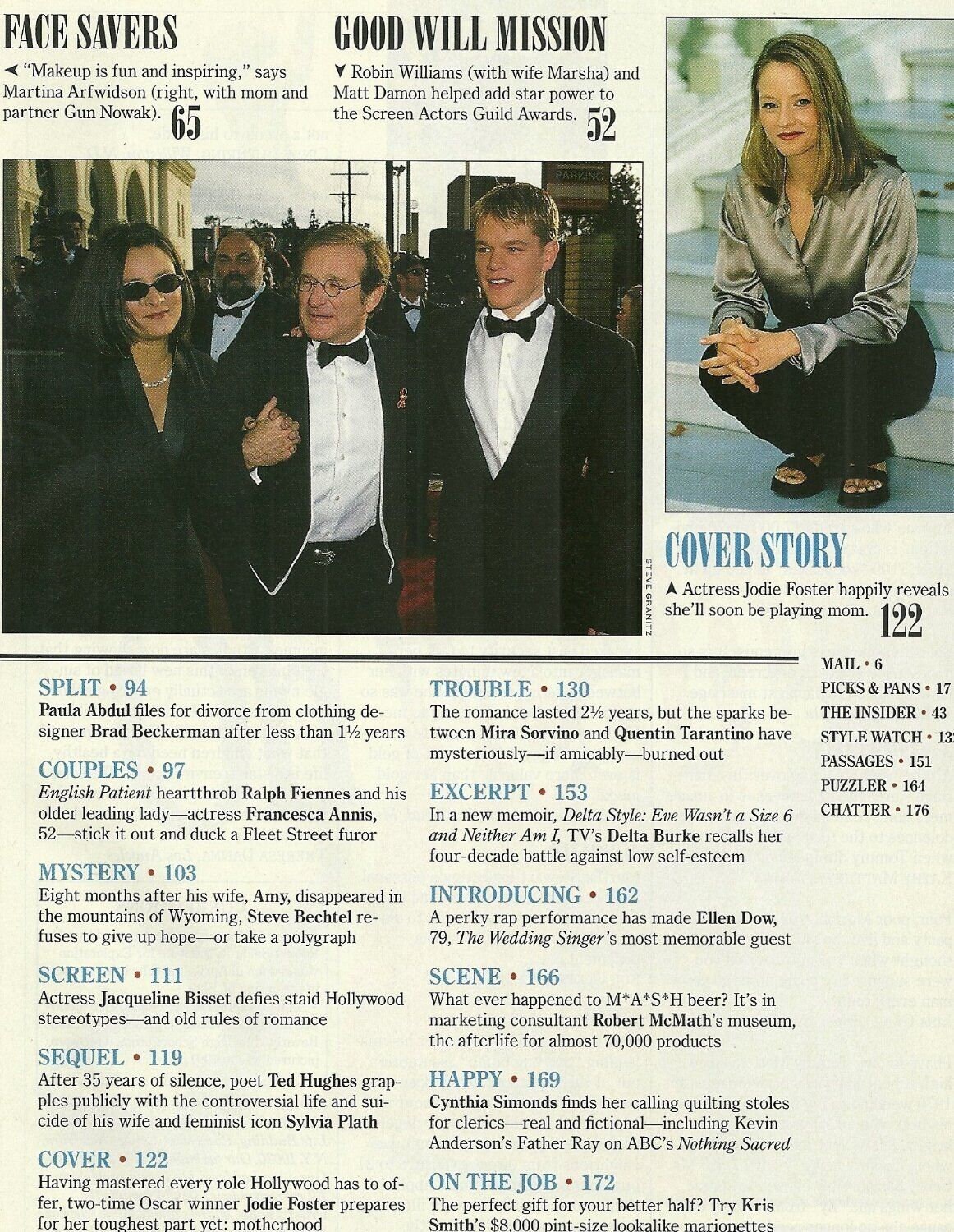 PEOPLE Magazine March 23 1998 Jodie Foster Delta Burke Paula Abdul - Etsy