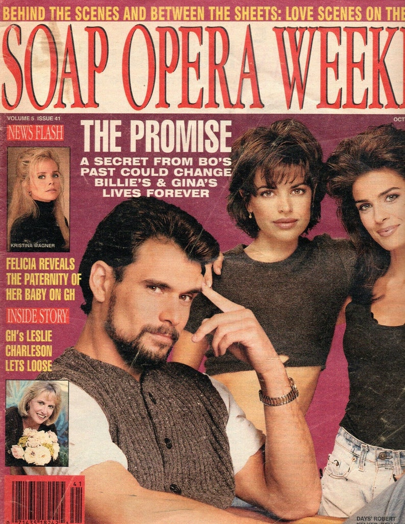 SOAP OPERA WEEKLY Magazine October 11 1994 Robert Kelker-kelly Lisa ...