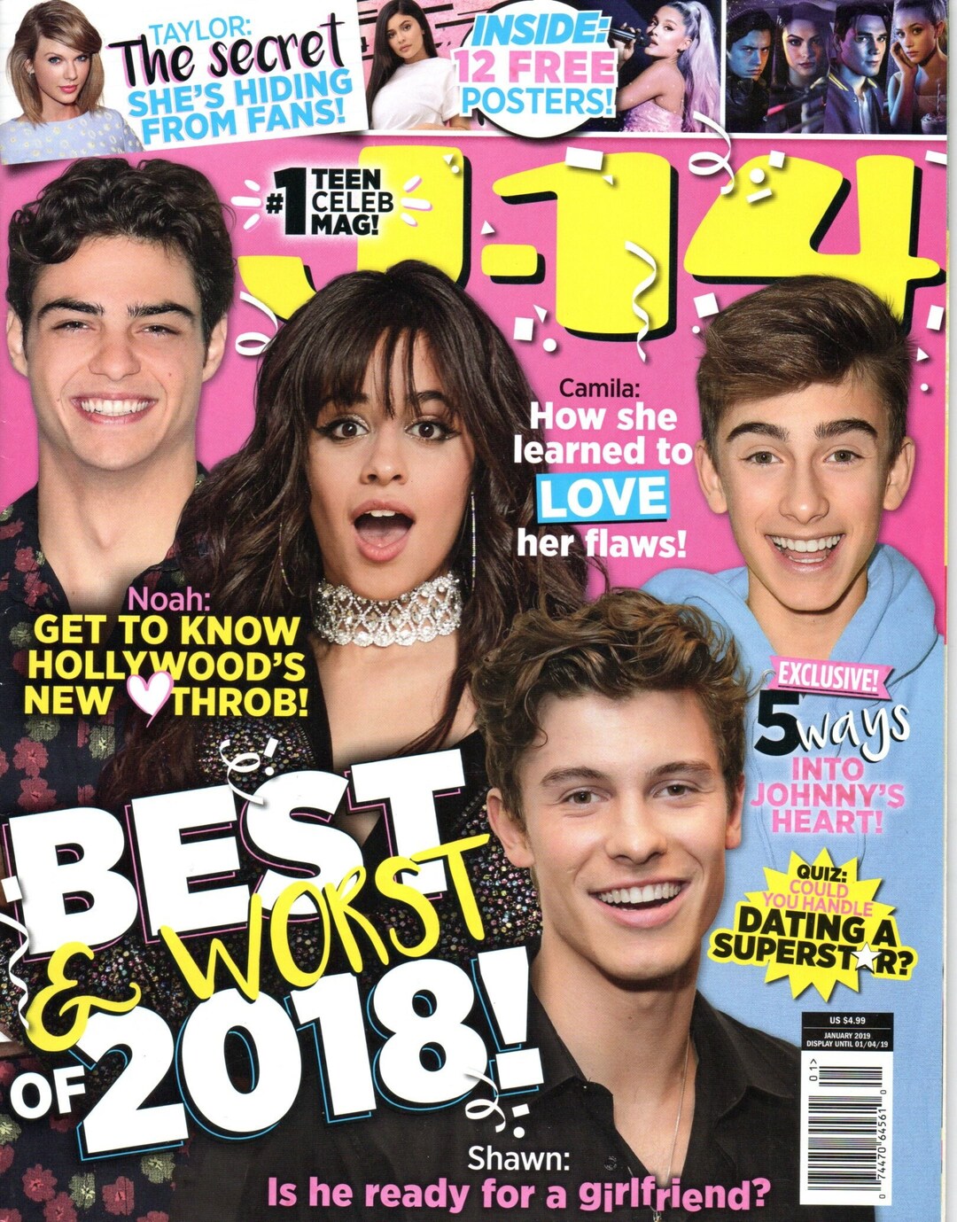 J-14 Magazine January 2019 Noah Centineo Camila Cabello Johnny Orlando ...