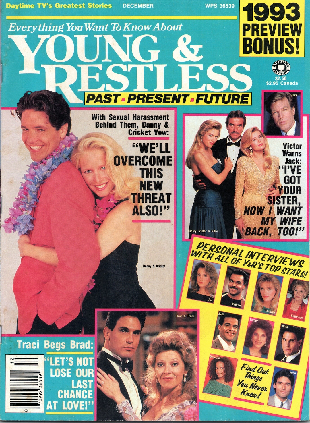 Everything You Want to Know About YOUNG & THE RESTLESS Magazine December 1992 Michael Damian ...