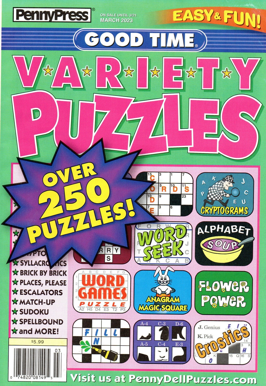 Good Time VARIETY PUZZLES Magazine March 2023 Issue 384 Over - Etsy