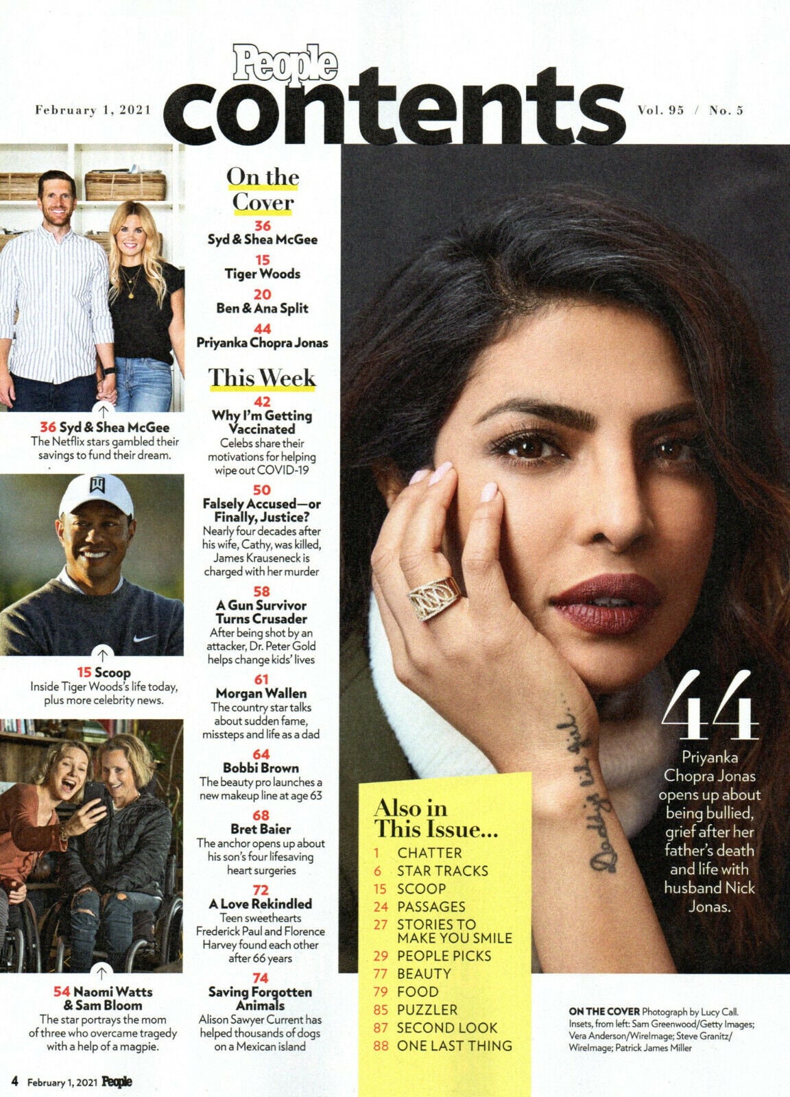 PEOPLE Magazine February 1 2021 Shea & Syd Mcgee Priyanka Chopra Jonas ...