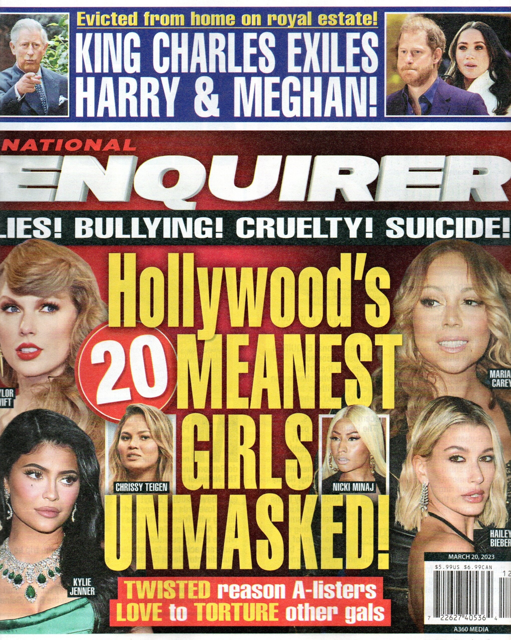 NATIONAL ENQUIRER Magazine March 20 2023 Hollywood's 20 Meanest Girls ...