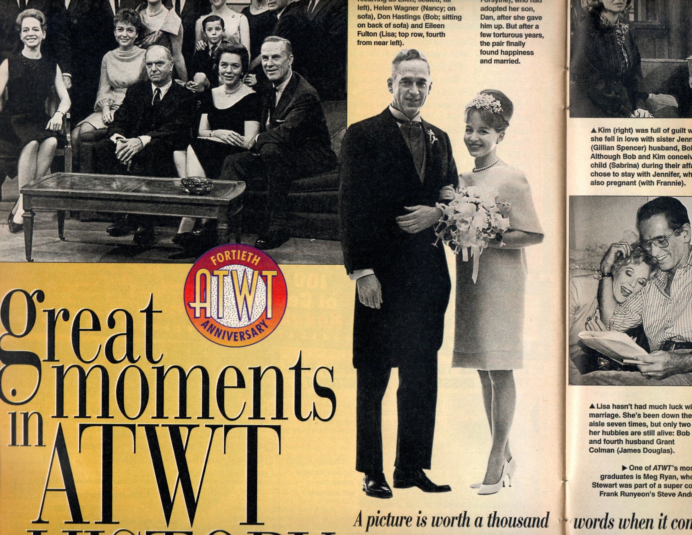 SOAP OPERA WEEKLY Magazine April 9 1996 as the World Turns 40 Kristian ...