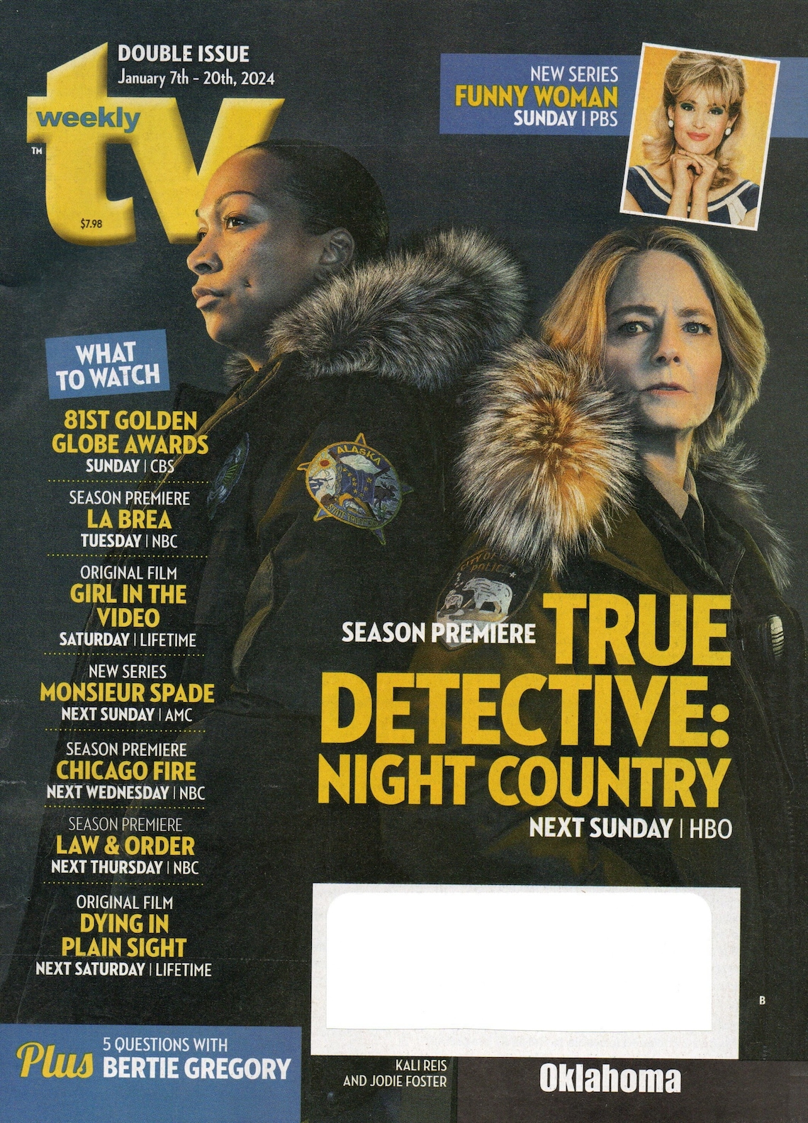 TV WEEKLY Magazine January 7-20 2024 Kali Reis Jodie Foster True ...