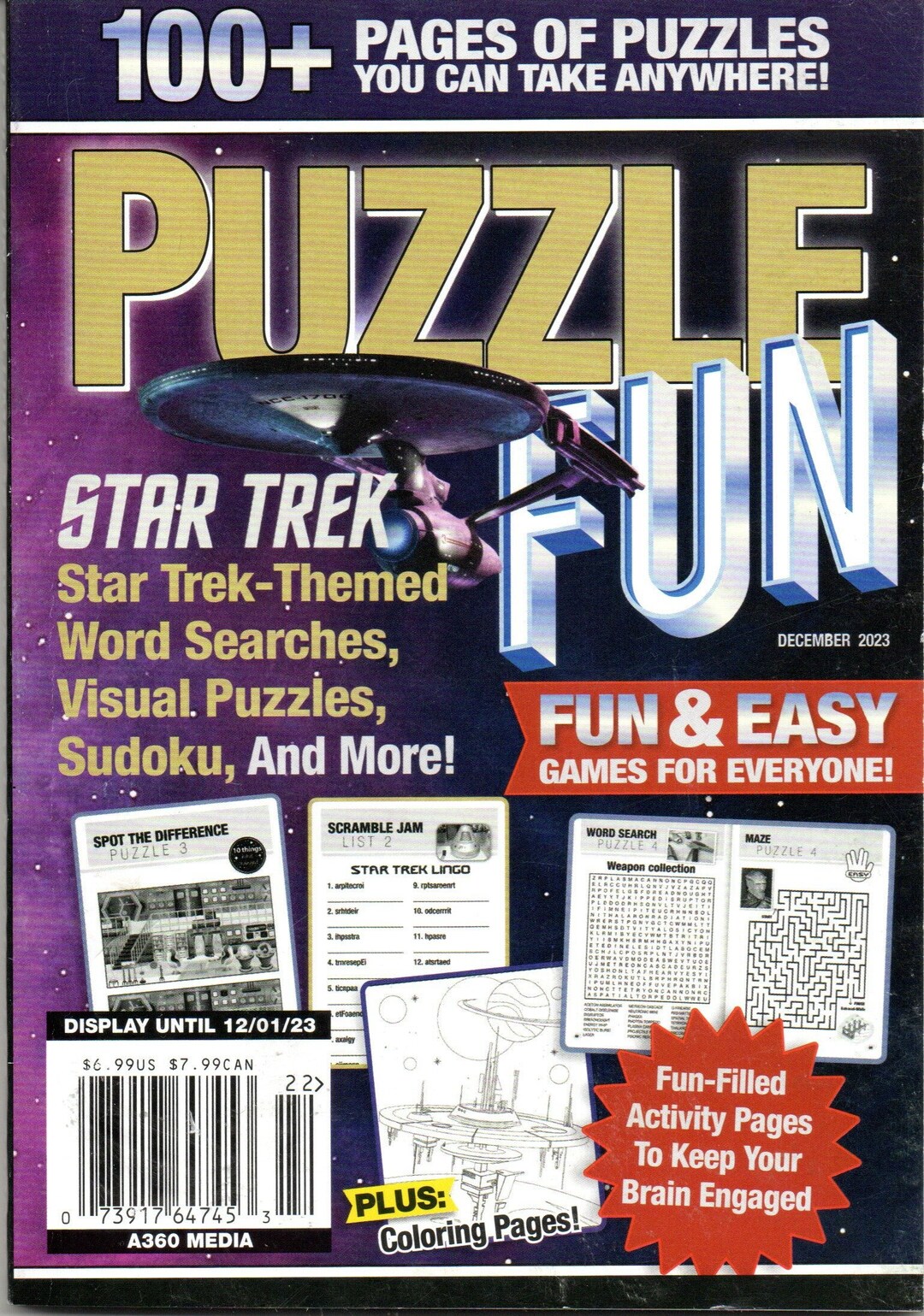 PUZZLE FUN, VOLUME 28 December 2023 Star Trek-themed Word Searches ...