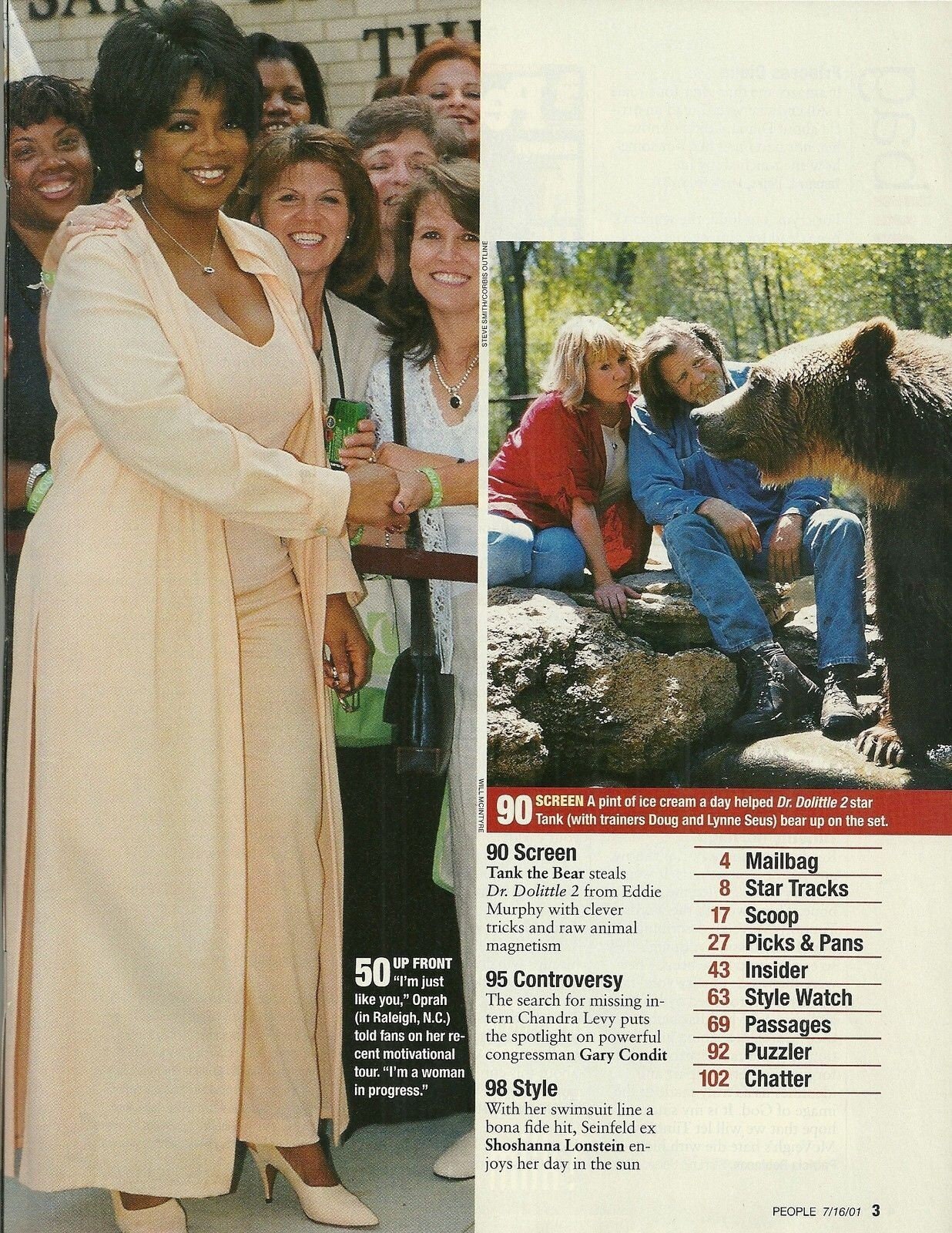 PEOPLE Magazine July 16 2001 Julia Roberts Benjamin Bratt Oprah Winfrey ...