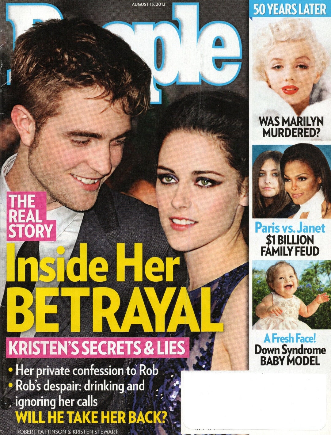 PEOPLE Magazine August 13 2012 Robert Pattinson Kristen Stewart Marilyn ...