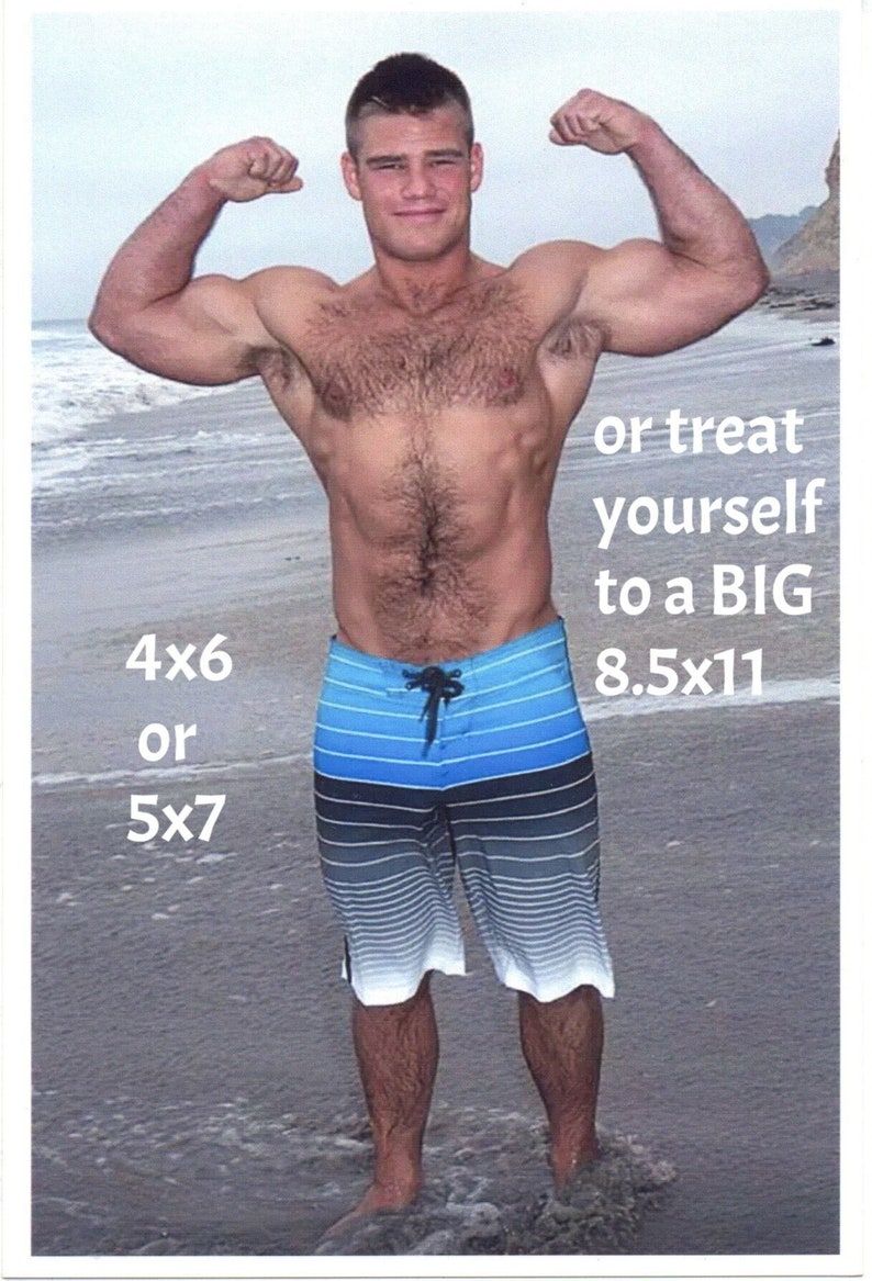 Handsome Muscular Male Bodybuilder Gay Interest LGBTQ Photo Photograph ...