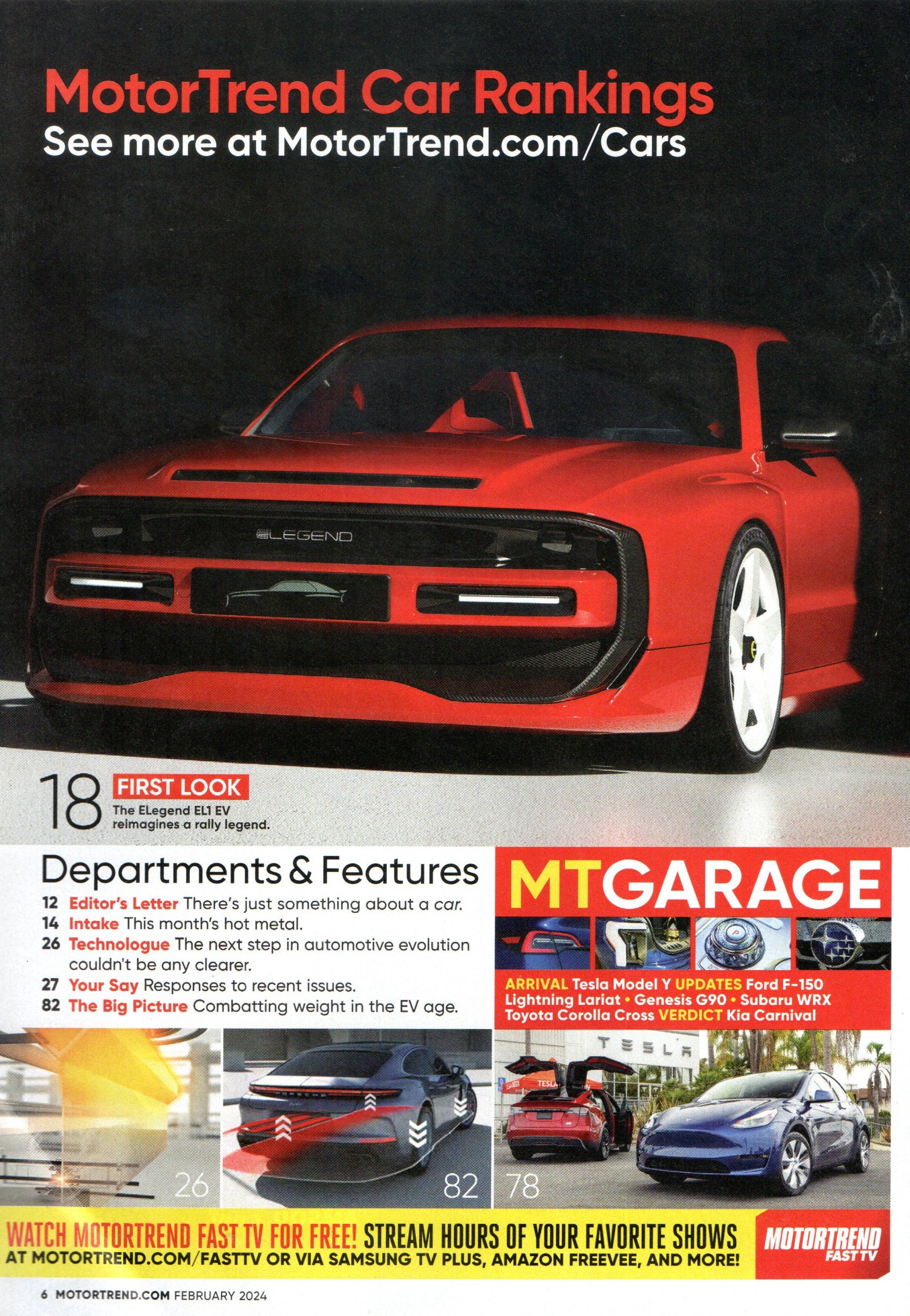 MOTORTREND Magazine February 2024 Car of the Year Kia Ev9 Toyota Grand ...