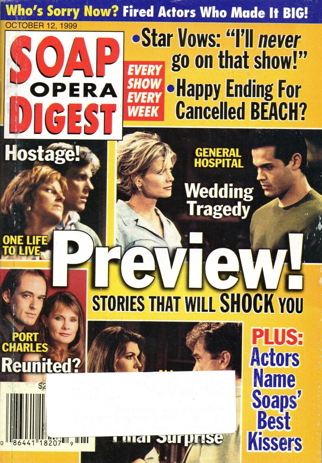 Soap Opera Digest Magazine October 12 1999 Mary Beth Evans Coltin Scott