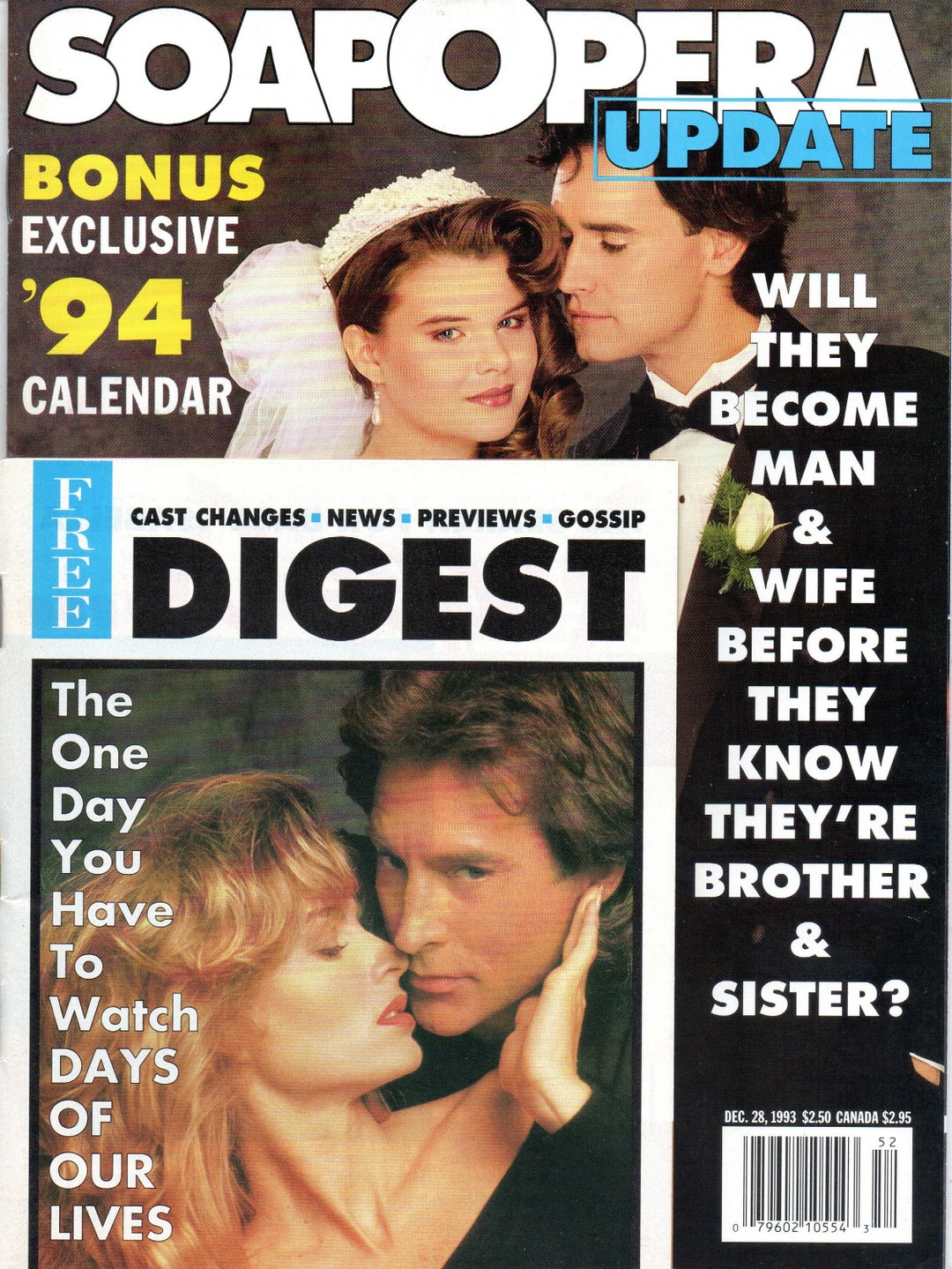 SOAP OPERA UPDATE Magazine December 28 1993 Heather Tom J. Eddie Peck ...