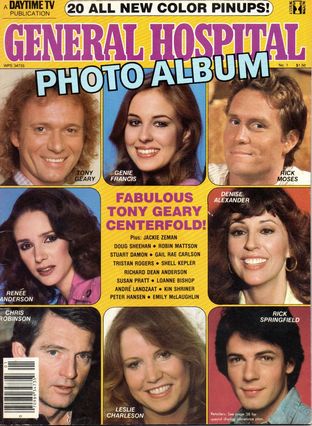 GENERAL HOSPITAL Photo Album No. 1 magazine 1981 20 All New Color ...