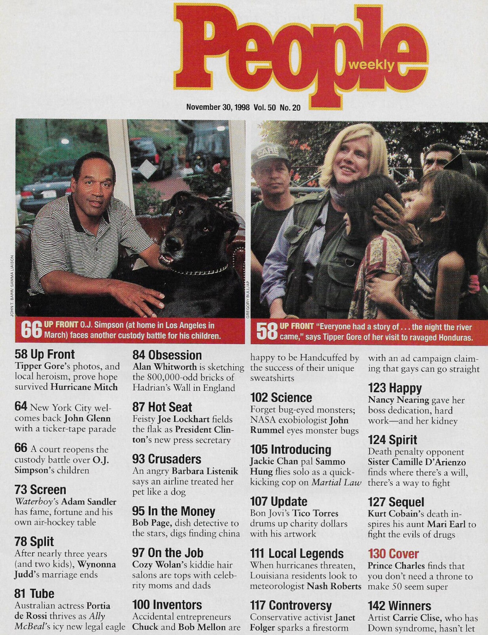 PEOPLE Magazine November 30 1998 Prince Charles Adam Sandler - Etsy