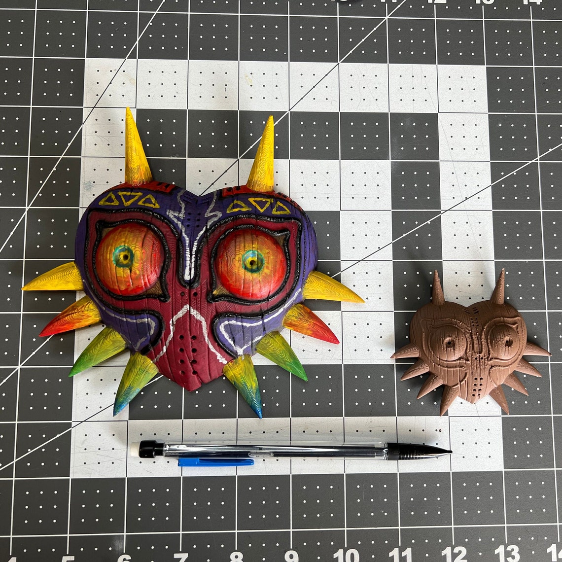 3D Printed Majora's Mask With Woodgrain Texture From Nintendo's Legend ...