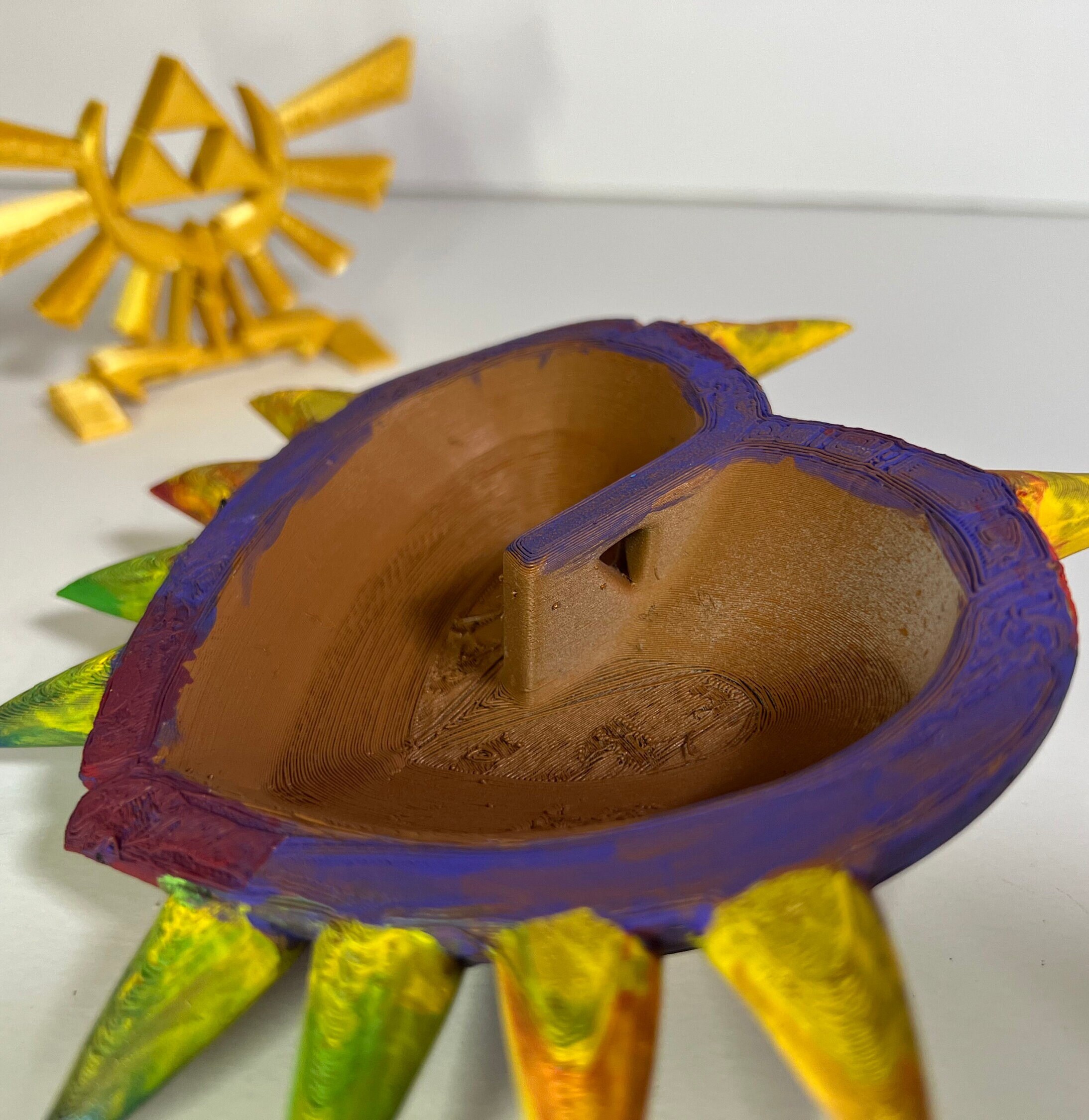 3D Printed Majora's Mask With Woodgrain Texture - From Nintendo's ...