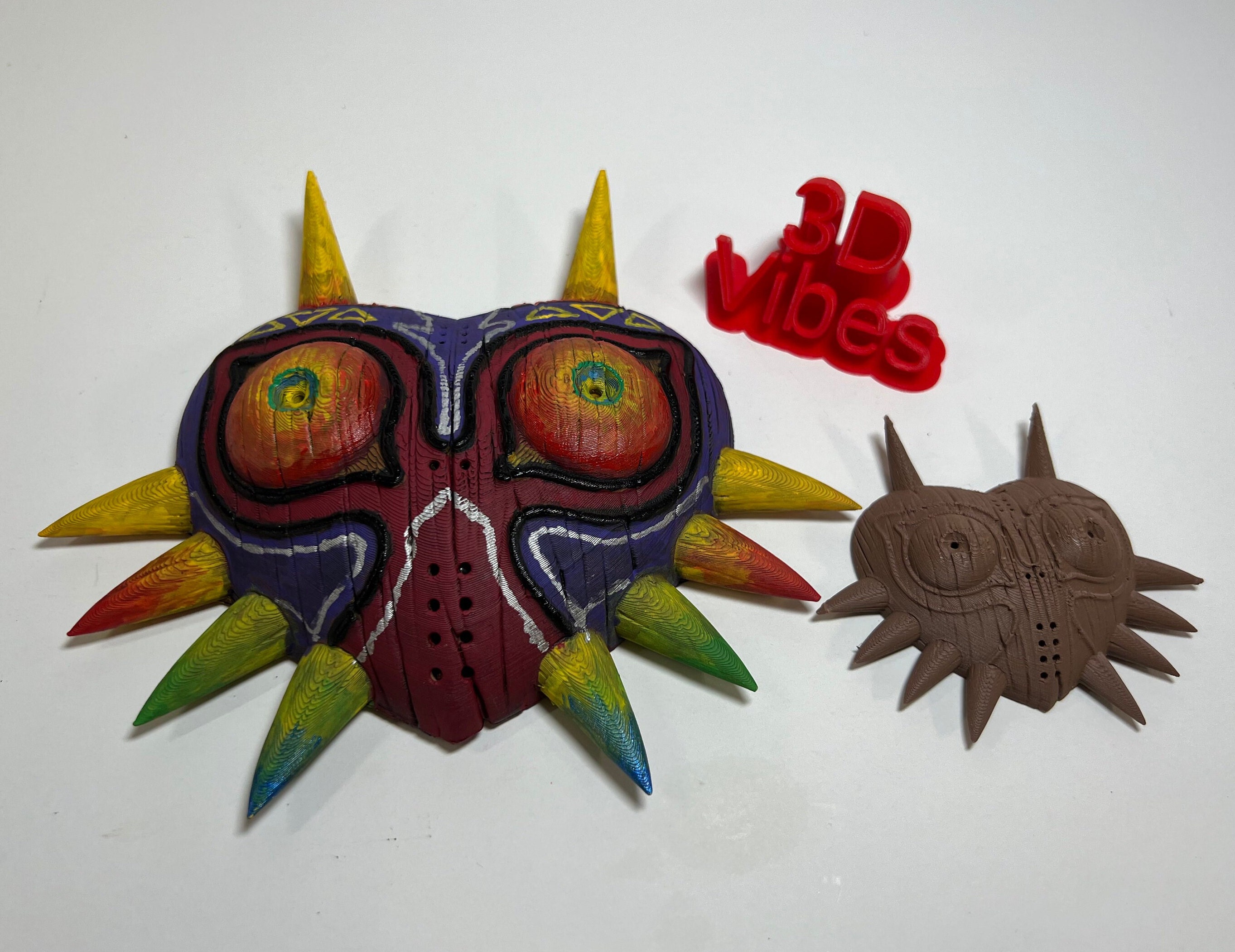 3D Printed Majora's Mask With Woodgrain Texture - From Nintendo's ...