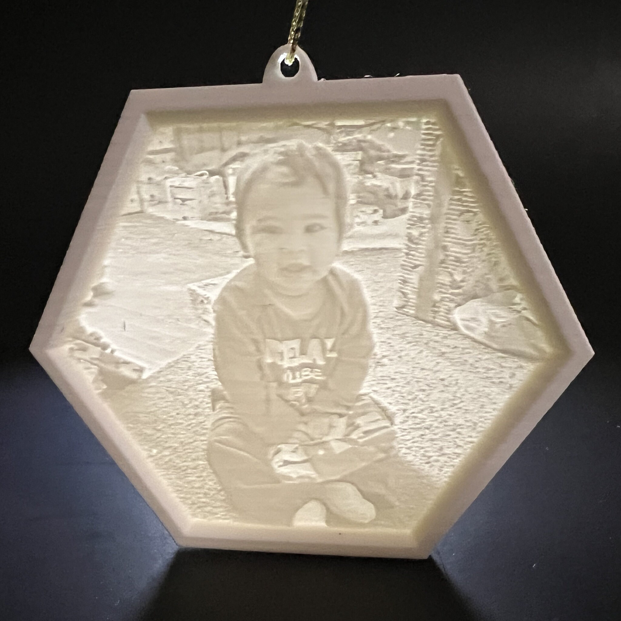 Custom Hexagon Lithophane 3D Printed - Etsy